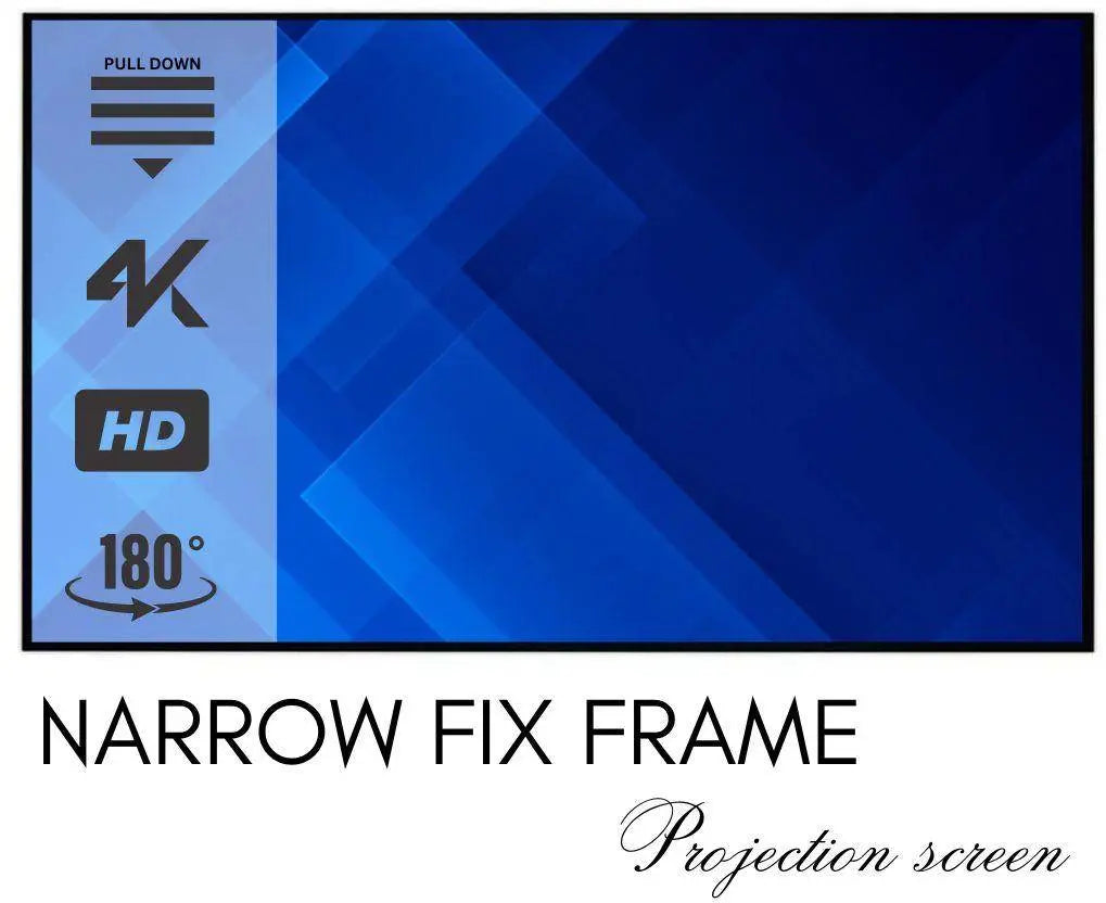 ELCOR, ezCinema Acoustically Fix frame projector screen 100-inch Diago ...