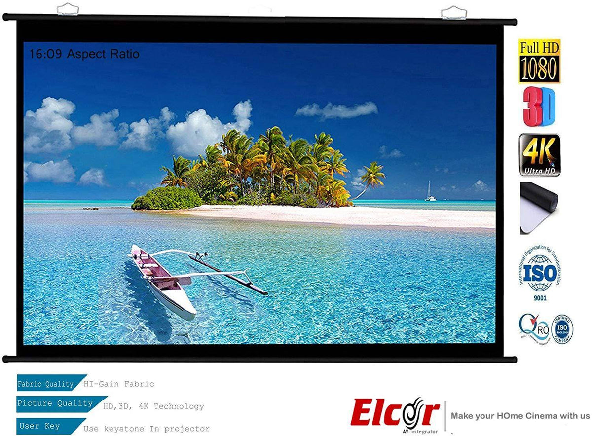 Elcor Map type 92 Inch Projector Screen 4 X 7 Ft – Plush Technologies