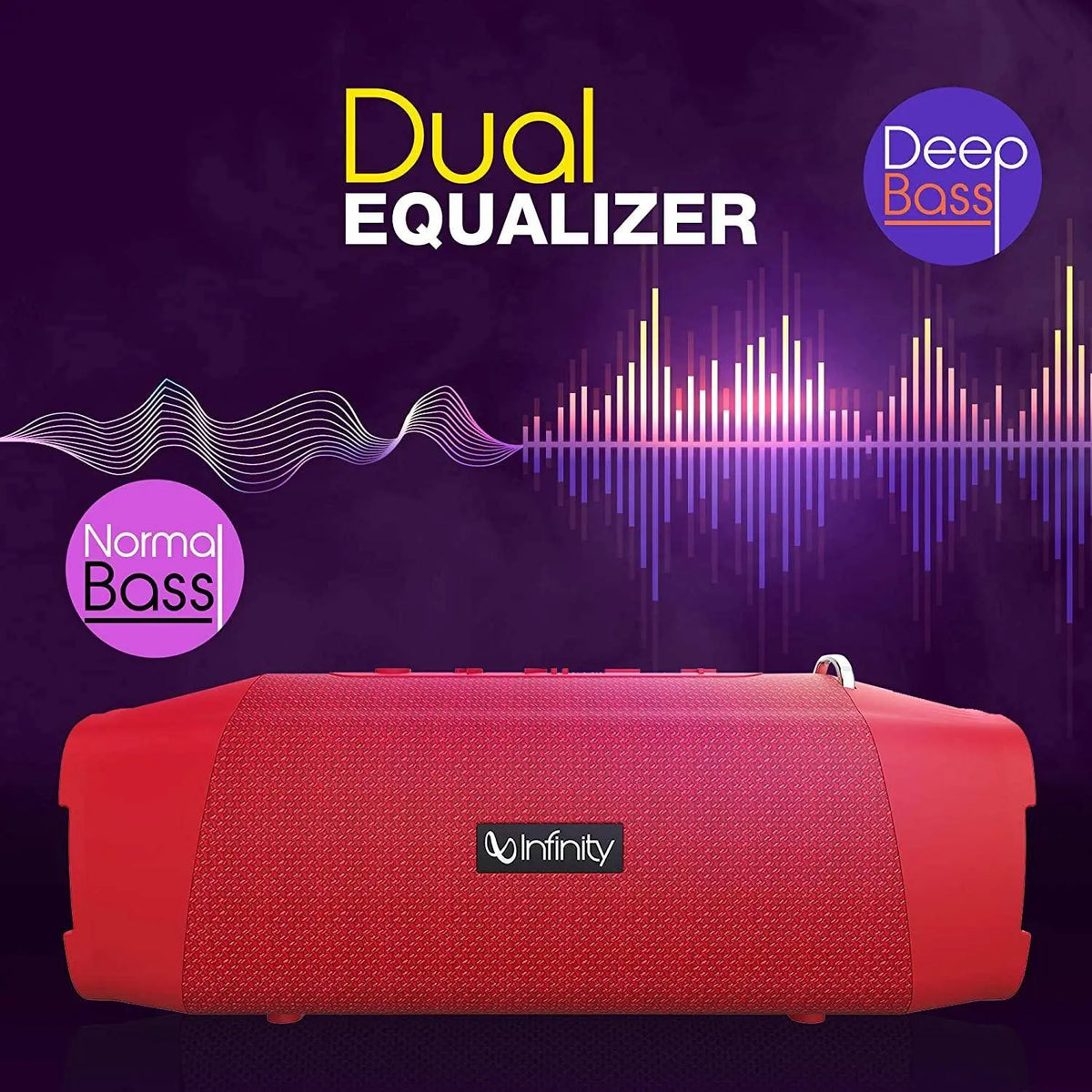 Infinity (jbl) Fuze 700 Dual Eq Deep Bass 20w Portable Stereo Speakers ...