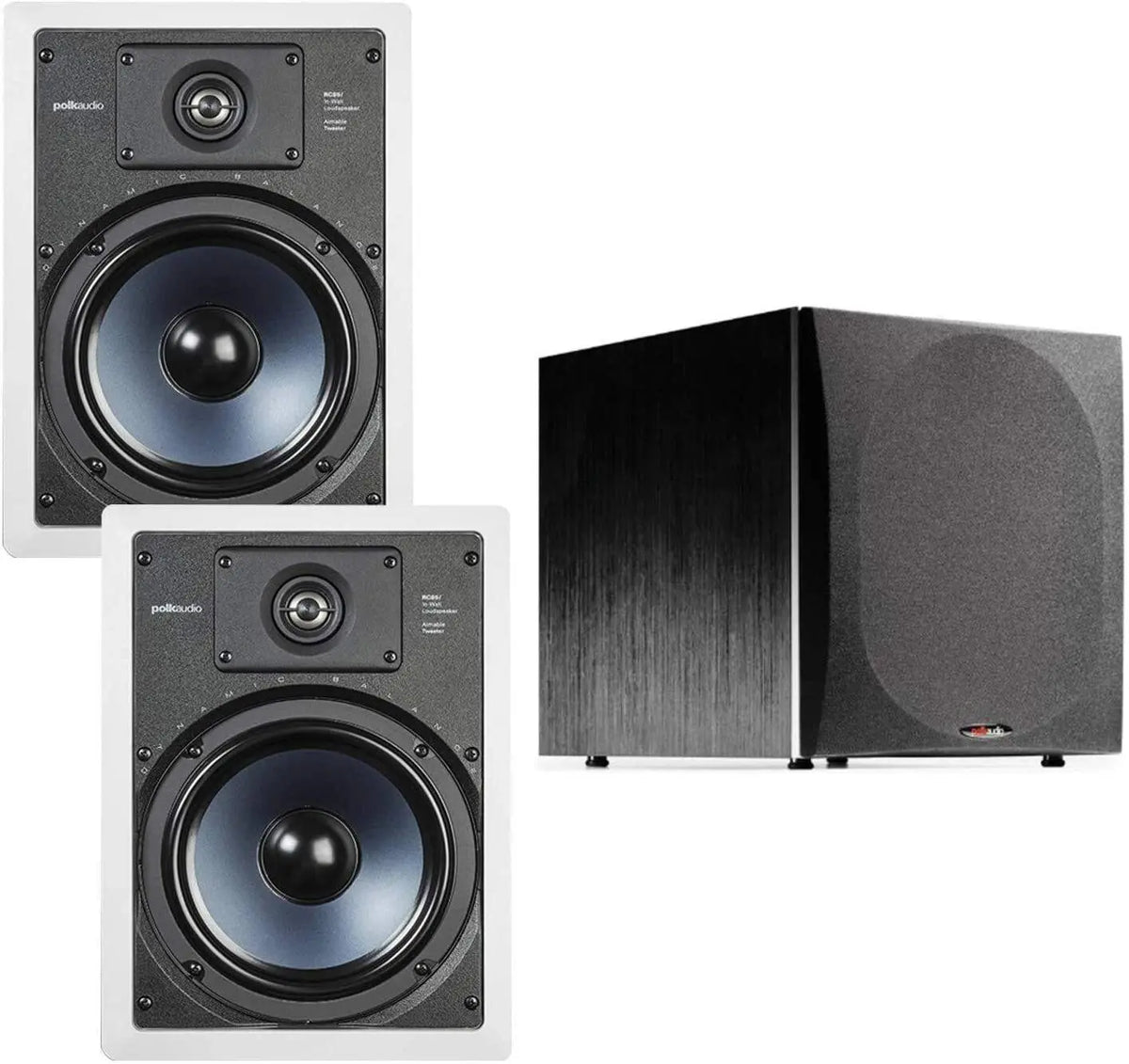 Polk Audio Rc85i 100 Watt Rci-series 2-way In-wall Speaker (pair ...